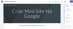 Mini Sites: Aprenda a Criar Mini Sites Google Grátis [Passo a Passo]